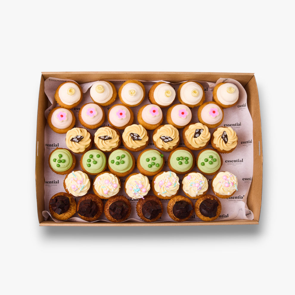 Boutique Mini Cupcake Selection – Essential Catering Drop Off